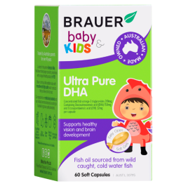 Brauer Baby & Kids Ultra Pure DHA 60 Capsules | Fitch's Pharmacy
